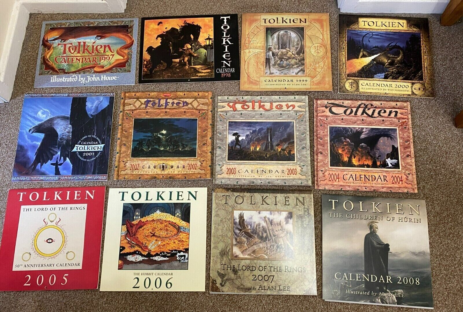 TCG - A Unique and Complete Collection of all 31 Tolkien Calendars from ...