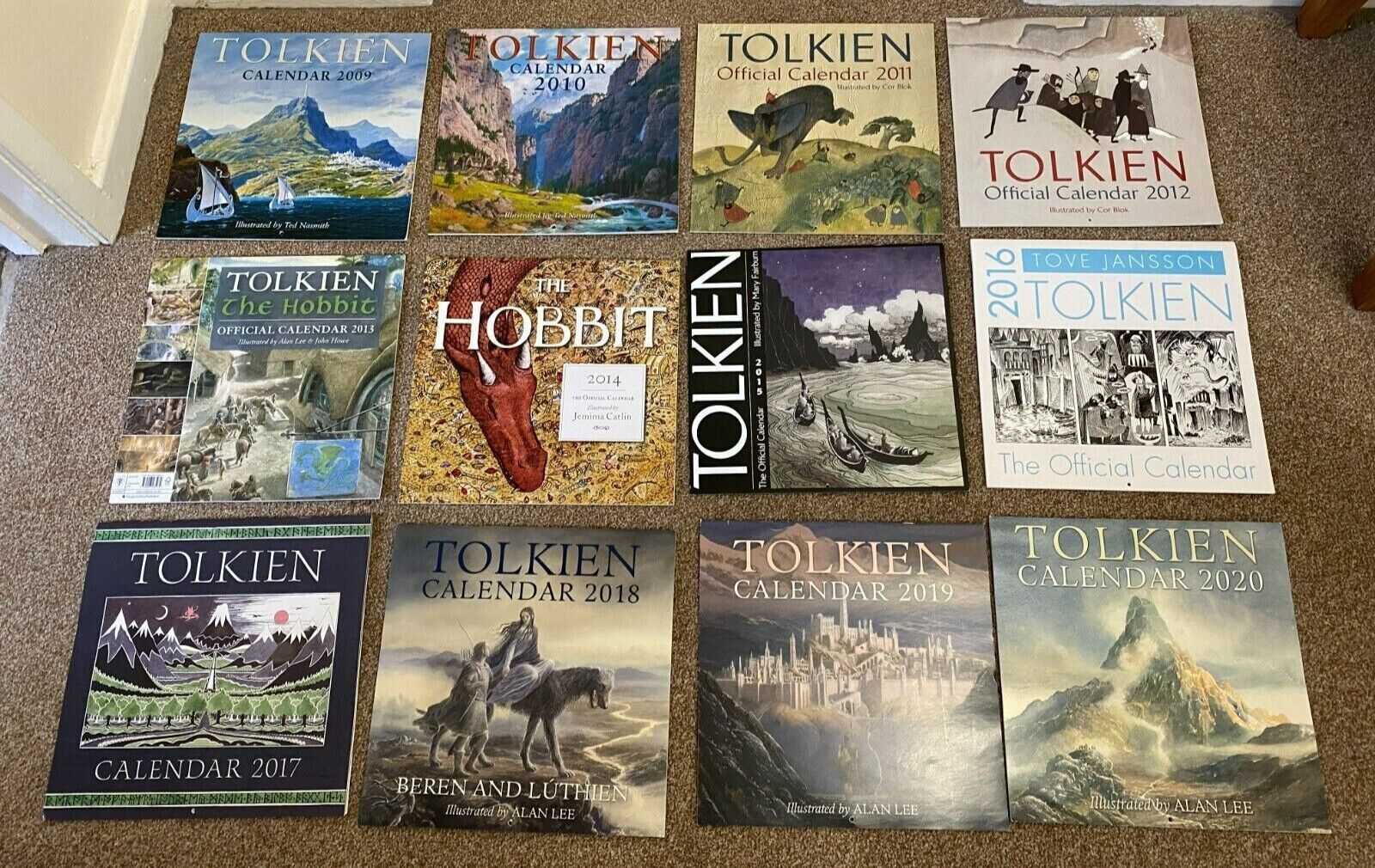 TCG - A Unique and Complete Collection of all 31 Tolkien Calendars from ...