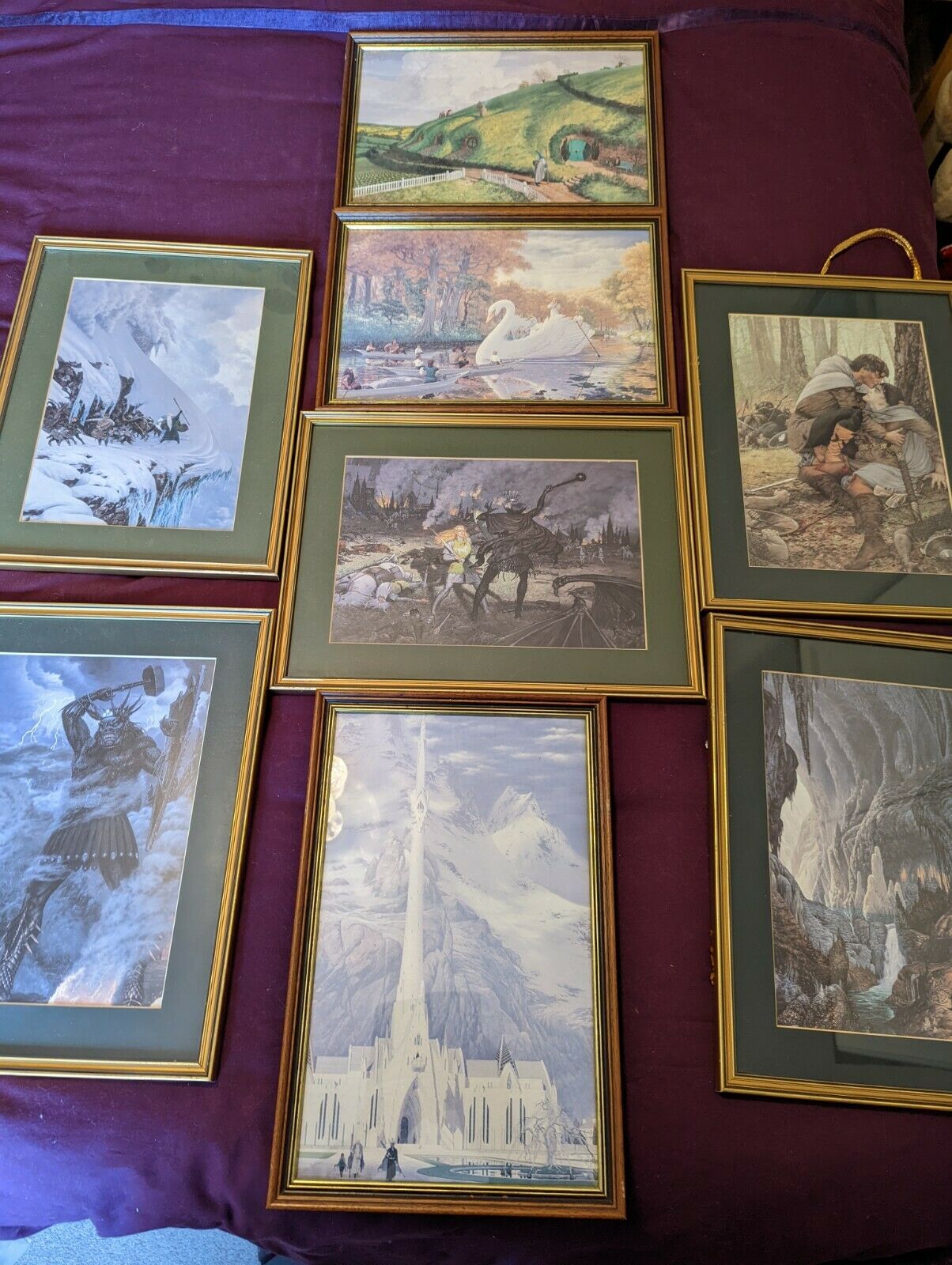 TolkienGuide - Set of 8 Ted Nasmith framed prints from JRR Tolkien ...