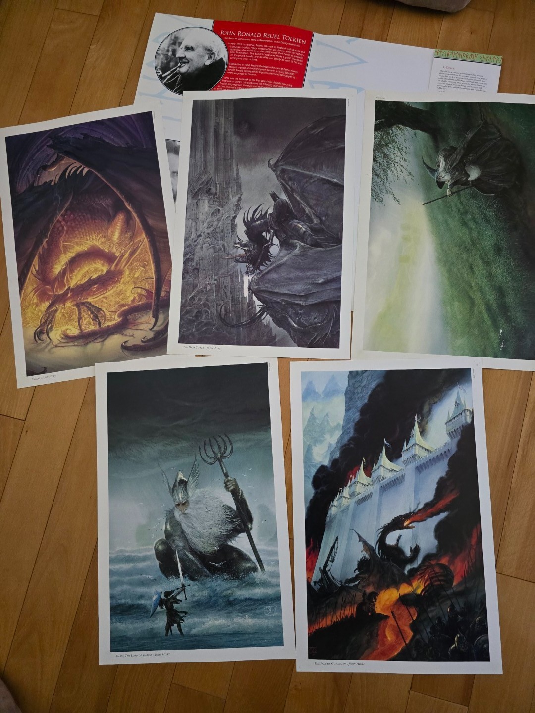 TCG - TOLKIEN LOTR HOBBIT FIVE (5) POSTERS IMAGES of MIDDLE EARTH by ...